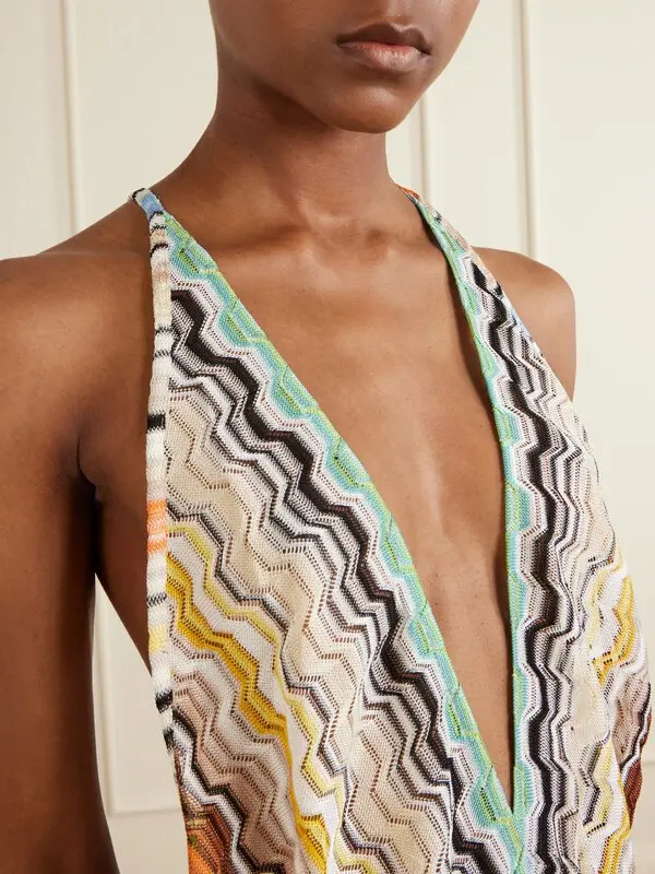 Missoni Striped Crochet-knit Playsuit - Multi