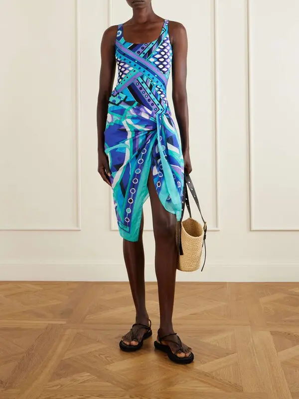 Emilio Pucci Printed Cotton-voile Pareo
