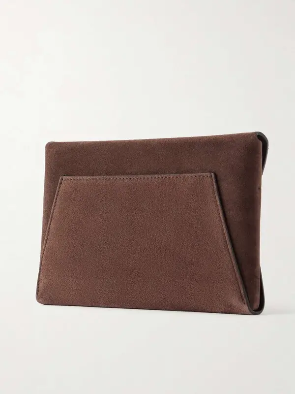 Brunello Cucinelli Envelope Suede Mini Clutch