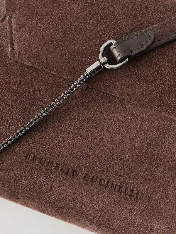 Brunello Cucinelli Envelope Suede Mini Clutch