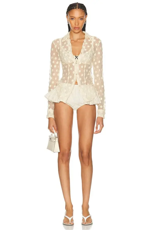 Dries Van Noten Cloudy Shirt In Cream