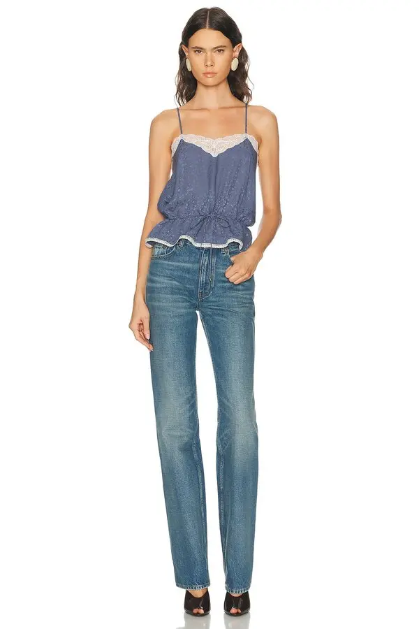 Chloé Silk Cami With Lace Trim