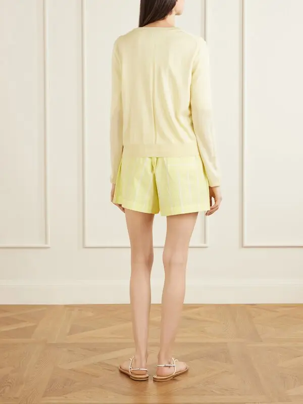 LA LIGNE Ben Silk, Wool, And Cashmere-blend Cardigan