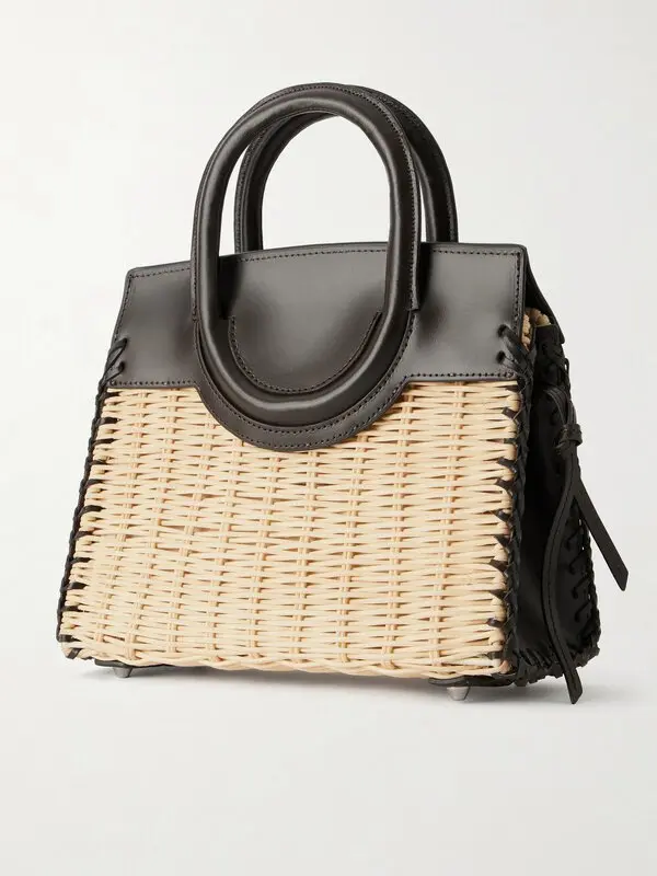 Staud Maude Mini Raffia Tote - Neutrals