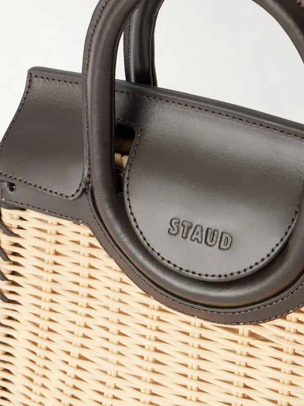 Staud Maude Mini Raffia Tote - Neutrals