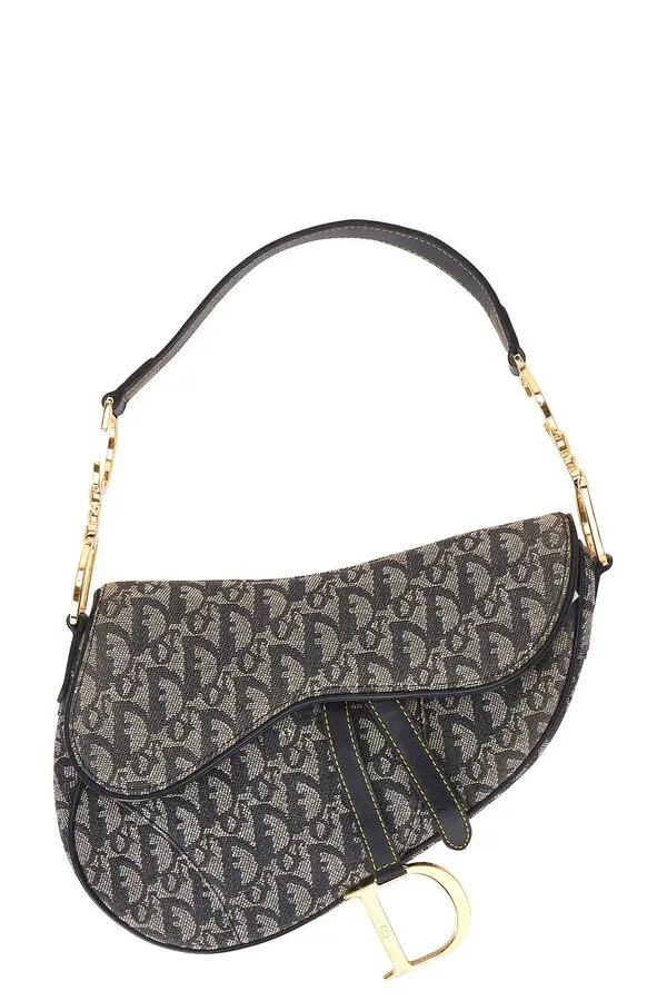 Dior Trotter Oblique Saddle Bag - Blue