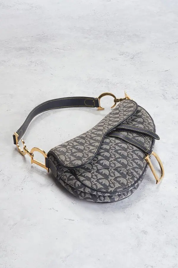 Dior Trotter Oblique Saddle Bag - Blue