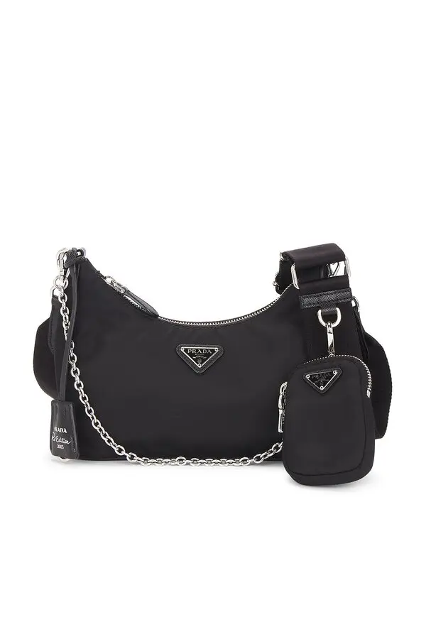 Prada Re-edition 2005 Re-nylon Shoulder Bag - Black