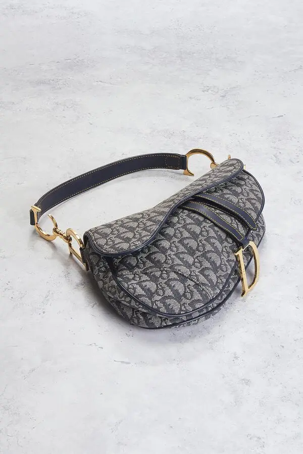 Dior Trotter Oblique Saddle Bag - Blue