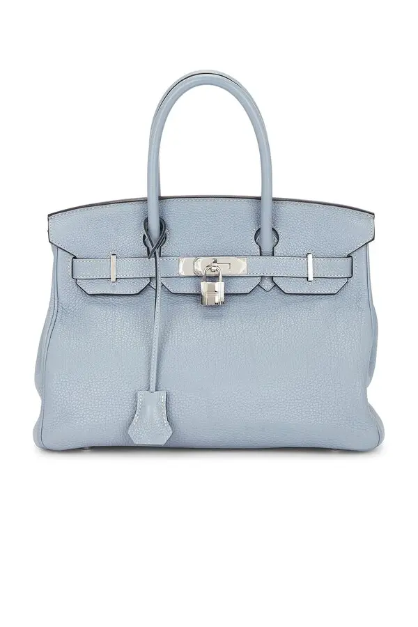 Hermès Togo Birkin 30 Handbag In Baby Blue - Blue Lin