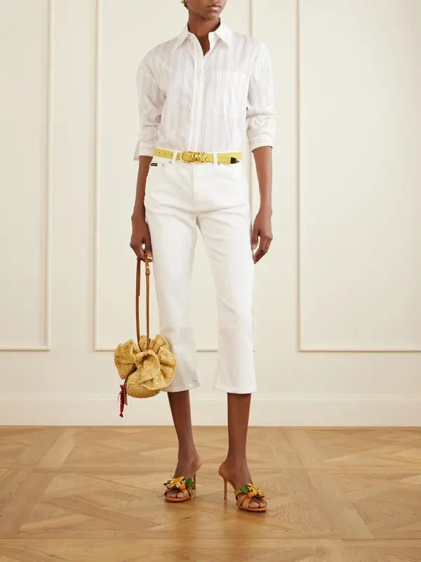 AQUAZZURA Birdsong 75 Raffia Mules - Brown