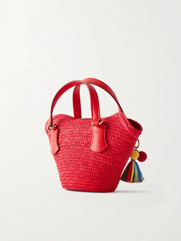 Dolce & Gabbana Coffa Capri Mini Embellished Raffia Tote