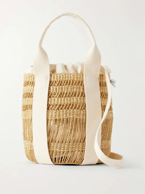 Muuñ Mixy Raffia Bucket Bag - Neutral