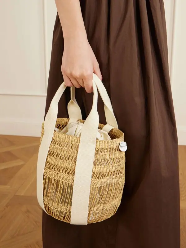 Muuñ Mixy Raffia Bucket Bag - Neutral