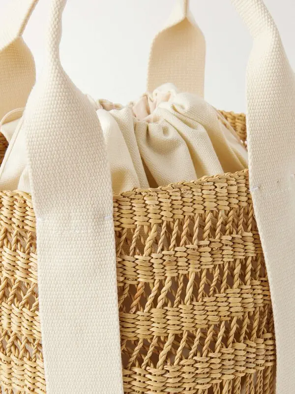Muuñ Mixy Raffia Bucket Bag - Neutral