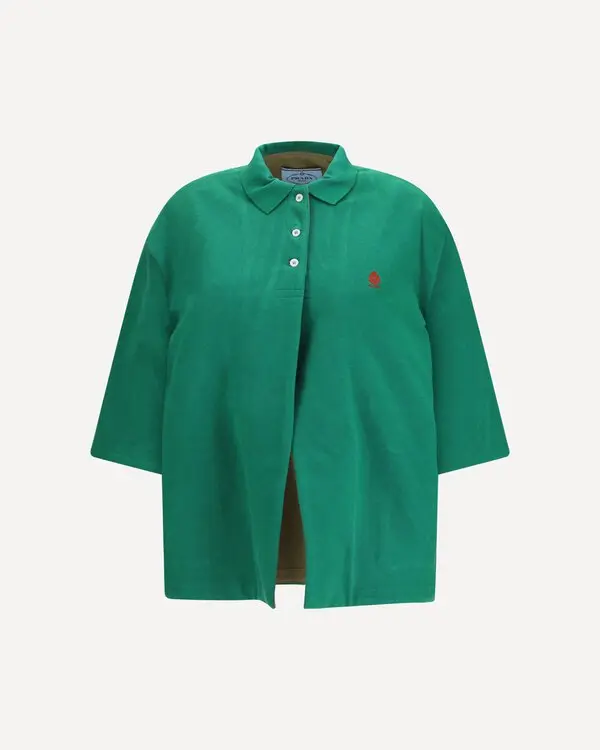Prada Pique Jacket In Pure Cotton