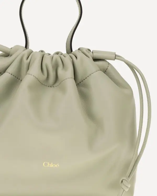 Chloé Icons Leather Chain Shoulder Bag - Grey