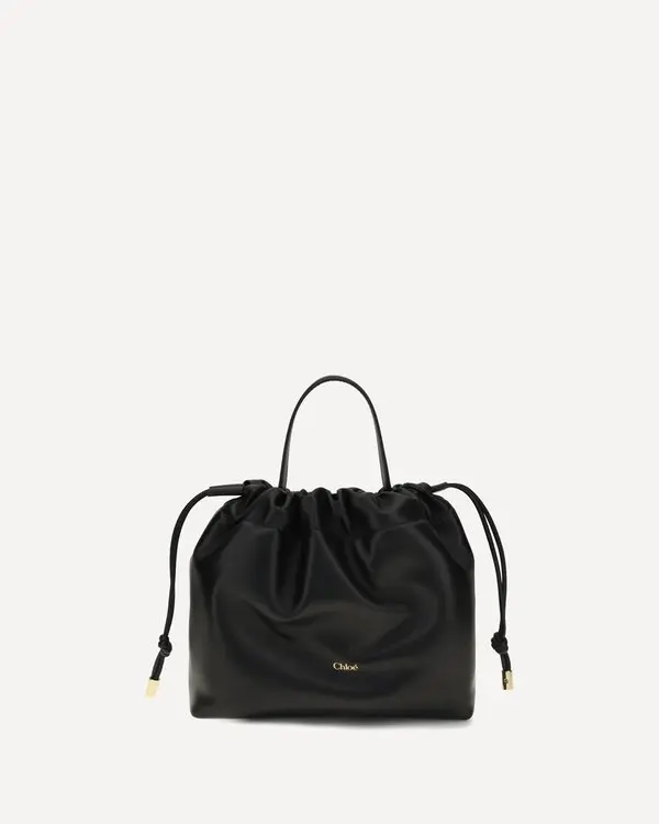 Chloé Icons Leather Chain Shoulder Bag - Black