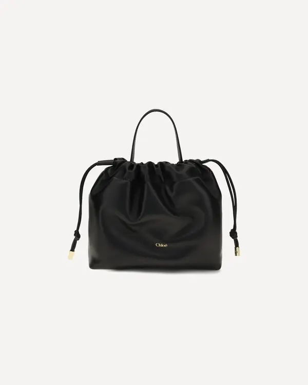 Chloé Icons Leather Chain Shoulder Bag - Black