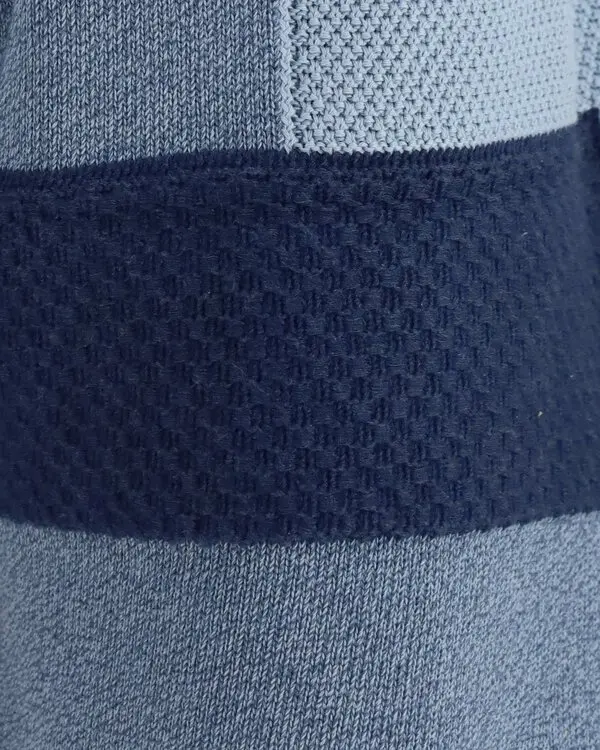 LANEUS Patchwork Cotton Knit Shorts