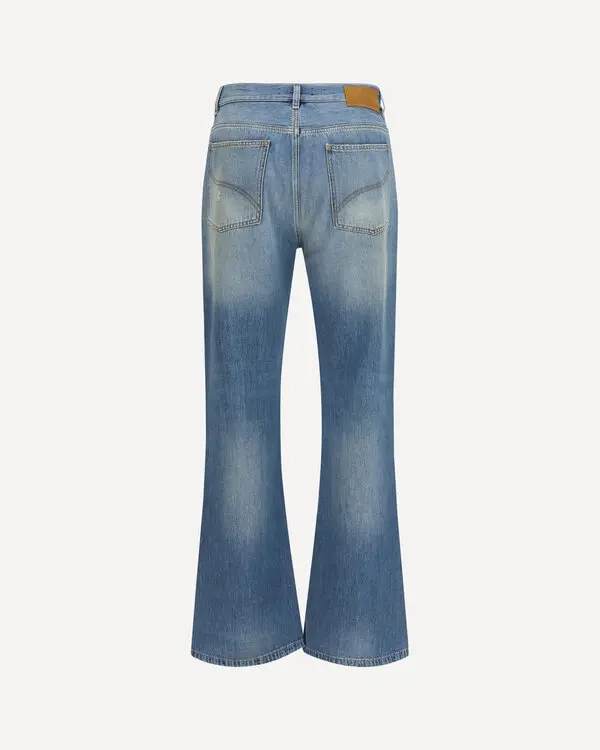 Amiri Slash Flared Distressed Jeans