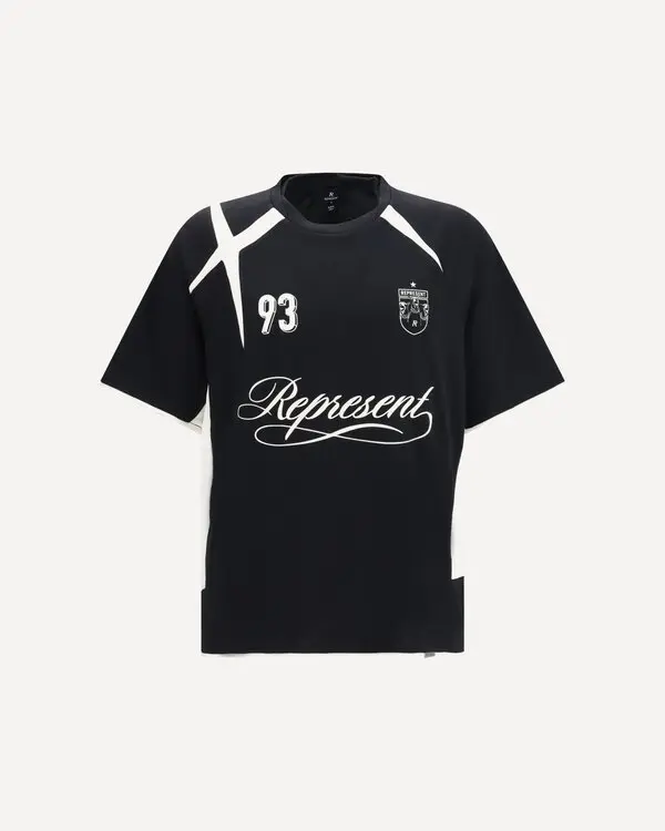 REPRESENT Star Football T-shirt - Black