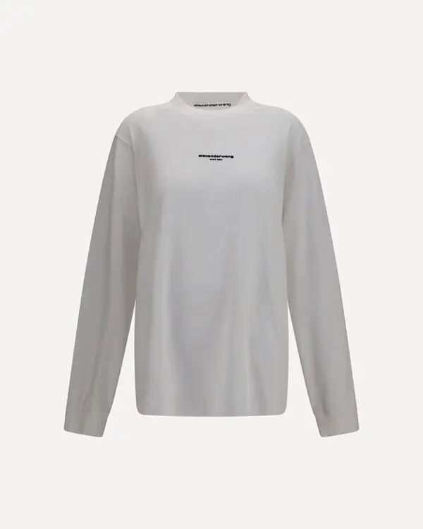 Alexander Wang Long-sleeve Logo T-shirt - White
