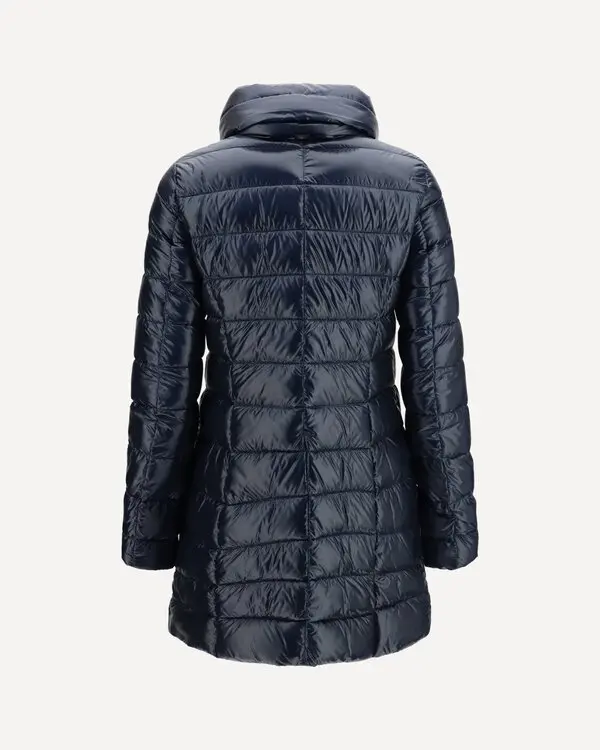 Herno Maria Quilted Down Jacket With High Collar - Blue
