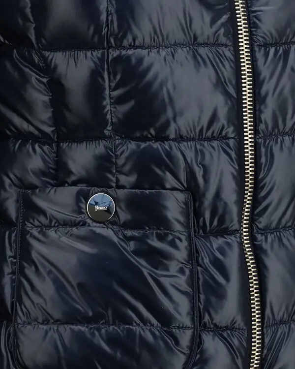Herno Maria Quilted Down Jacket With High Collar - Blue