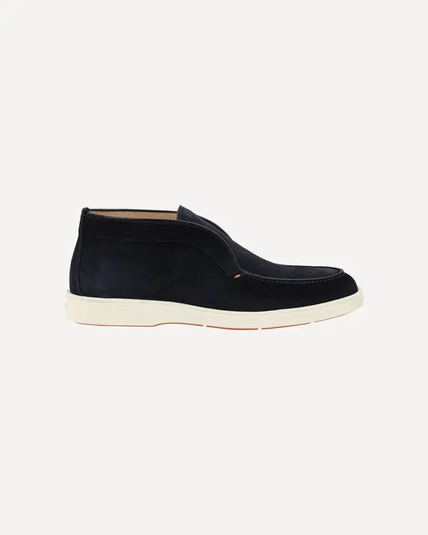 Santoni Suede Desert Ankle Boots - Blue