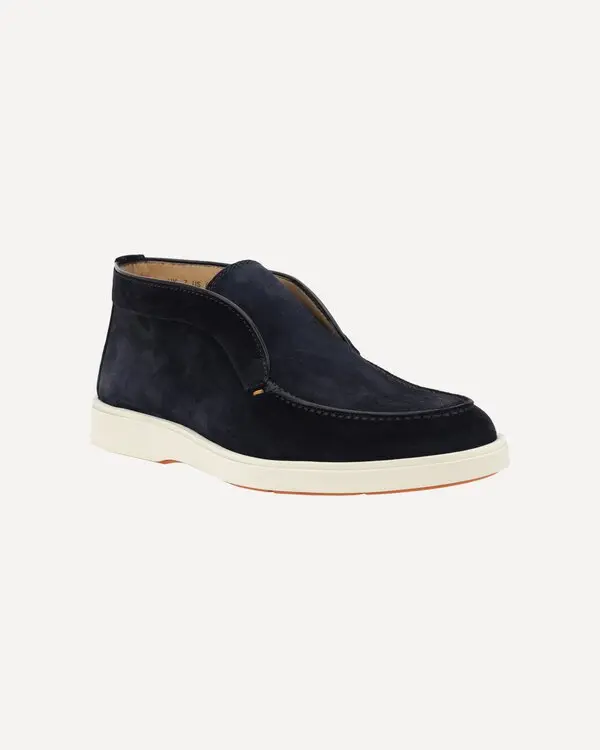 Santoni Suede Desert Ankle Boots - Blue