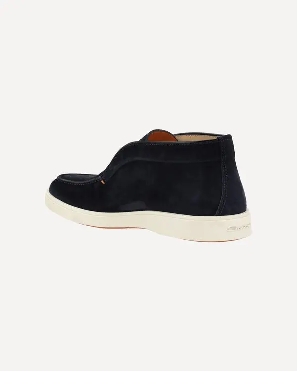 Santoni Suede Desert Ankle Boots - Blue