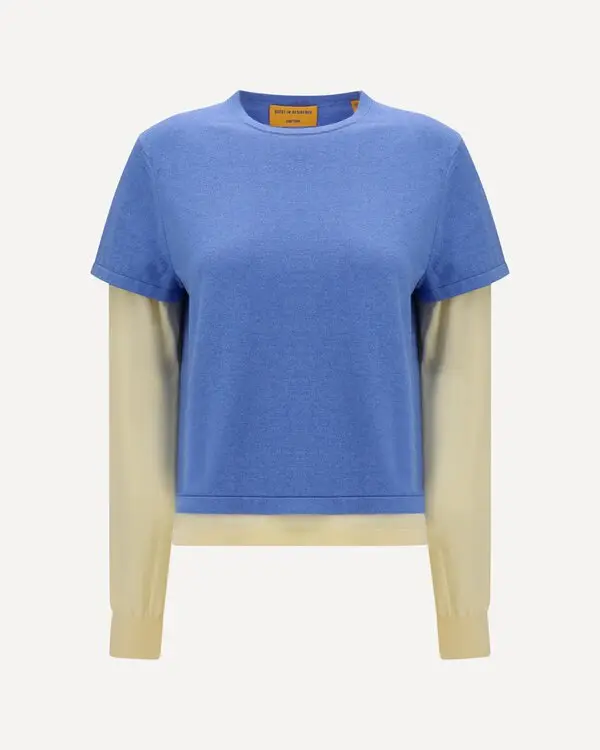 Guest In Residence Layered Lightweight Jersey Top