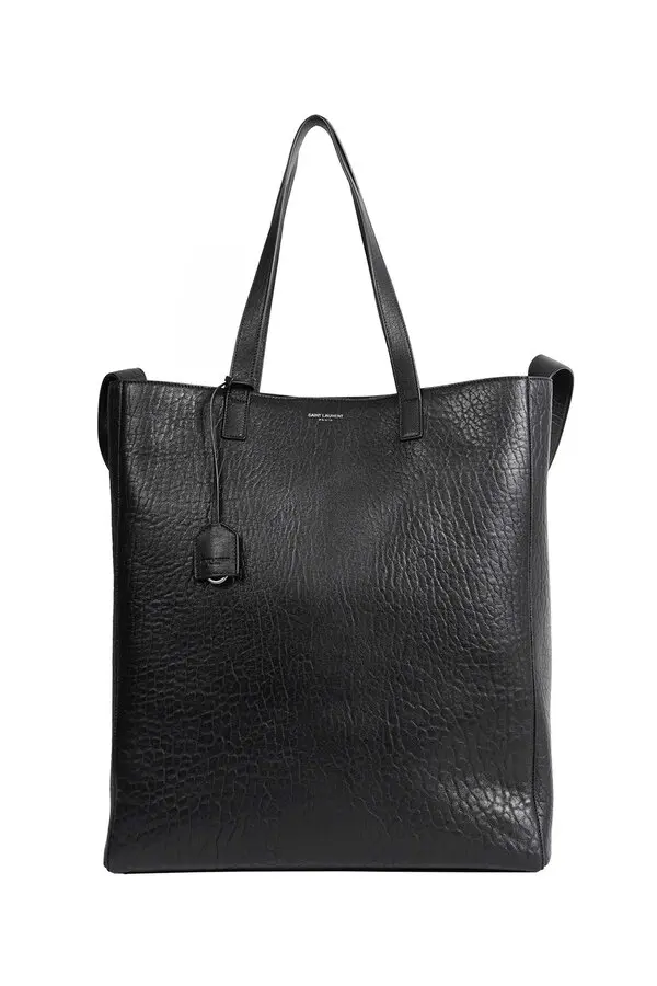 Saint Laurent Bold Leather Hobo Bag - Black