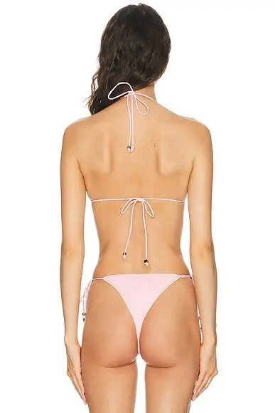 Jacquemus Le Haut De Plage Triangle Bikini Top - Pink