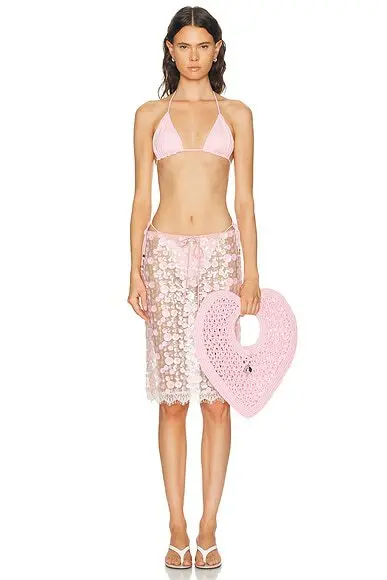 Jacquemus Le Haut De Plage Triangle Bikini Top - Pink