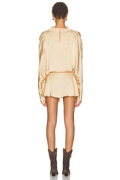 Isabel Marant Étoile Neline Dress In Satin - Beige