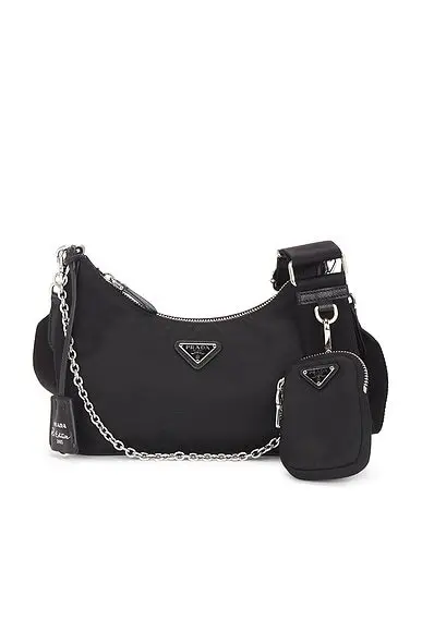 Prada Re-edition 2005 Re-nylon Shoulder Bag - Black