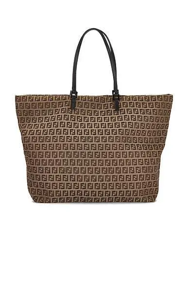 Fendi Zucchino Tote Bag - Brown