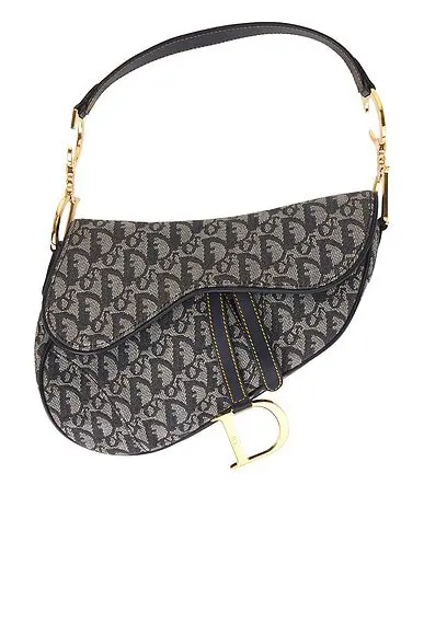 Dior Trotter Oblique Saddle Bag - Blue