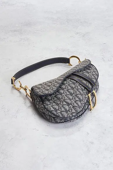 Dior Trotter Oblique Saddle Bag - Blue