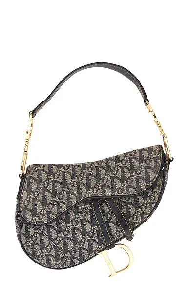 Dior Trotter Oblique Saddle Bag - Blue