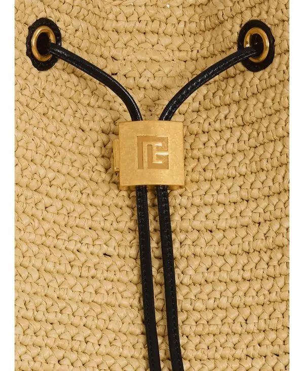 Balmain Pulse Crochet And Leather Backpack