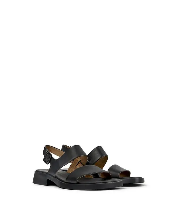 Camper Dana Leather Two-strap Sandal - Black