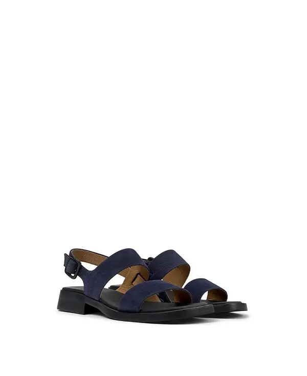 Camper Dana Leather Two-strap Sandal - Dark Blue