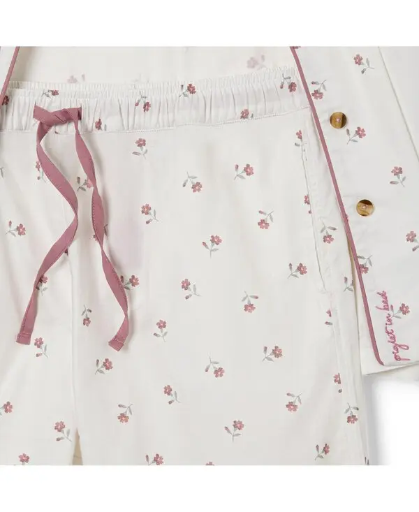 PIGLET IN BED Posy Bud Cotton Trouser Set