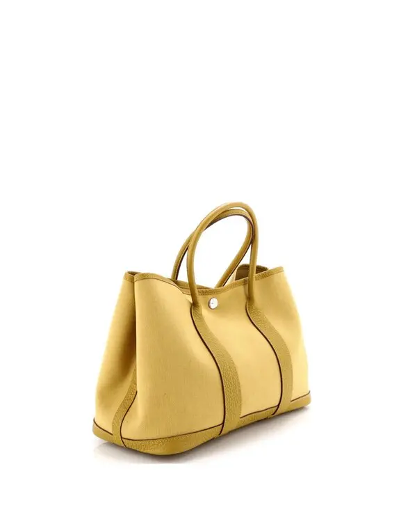 Hermès 30 Garden Party Tote Toile And Leather - Yellow