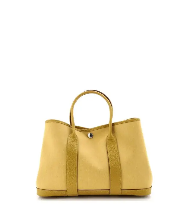 Hermès 30 Garden Party Tote Toile And Leather - Yellow