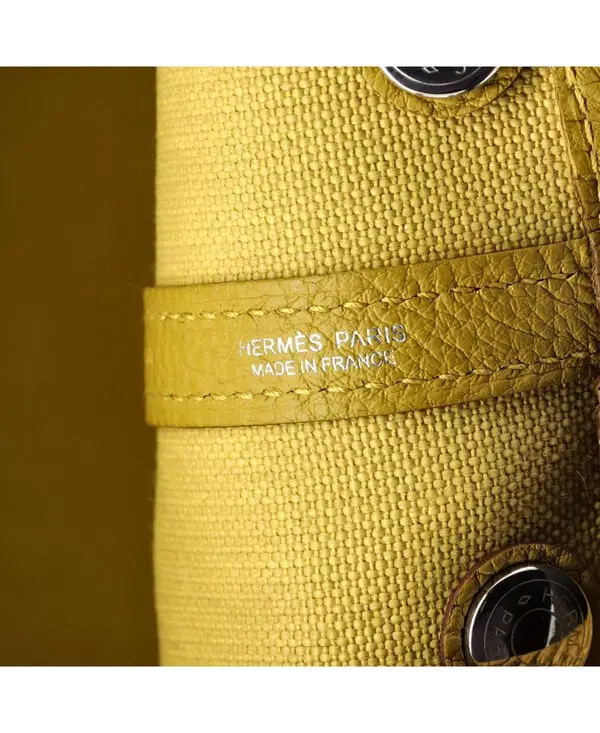 Hermès 30 Garden Party Tote Toile And Leather - Yellow