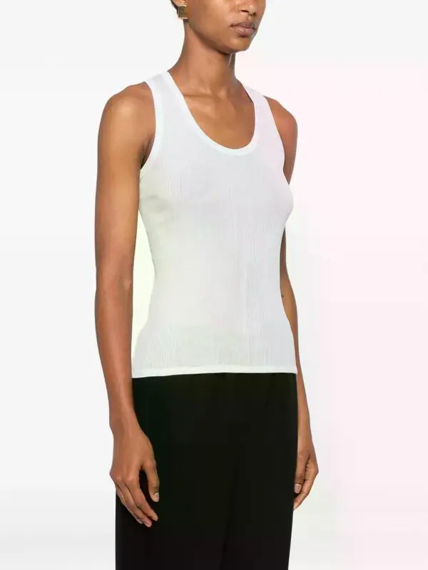THE ROW Cendrea Ribbed Racerback Tank Top